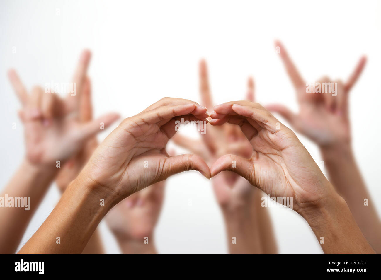Human hand love sign heart Stock Photo - Alamy