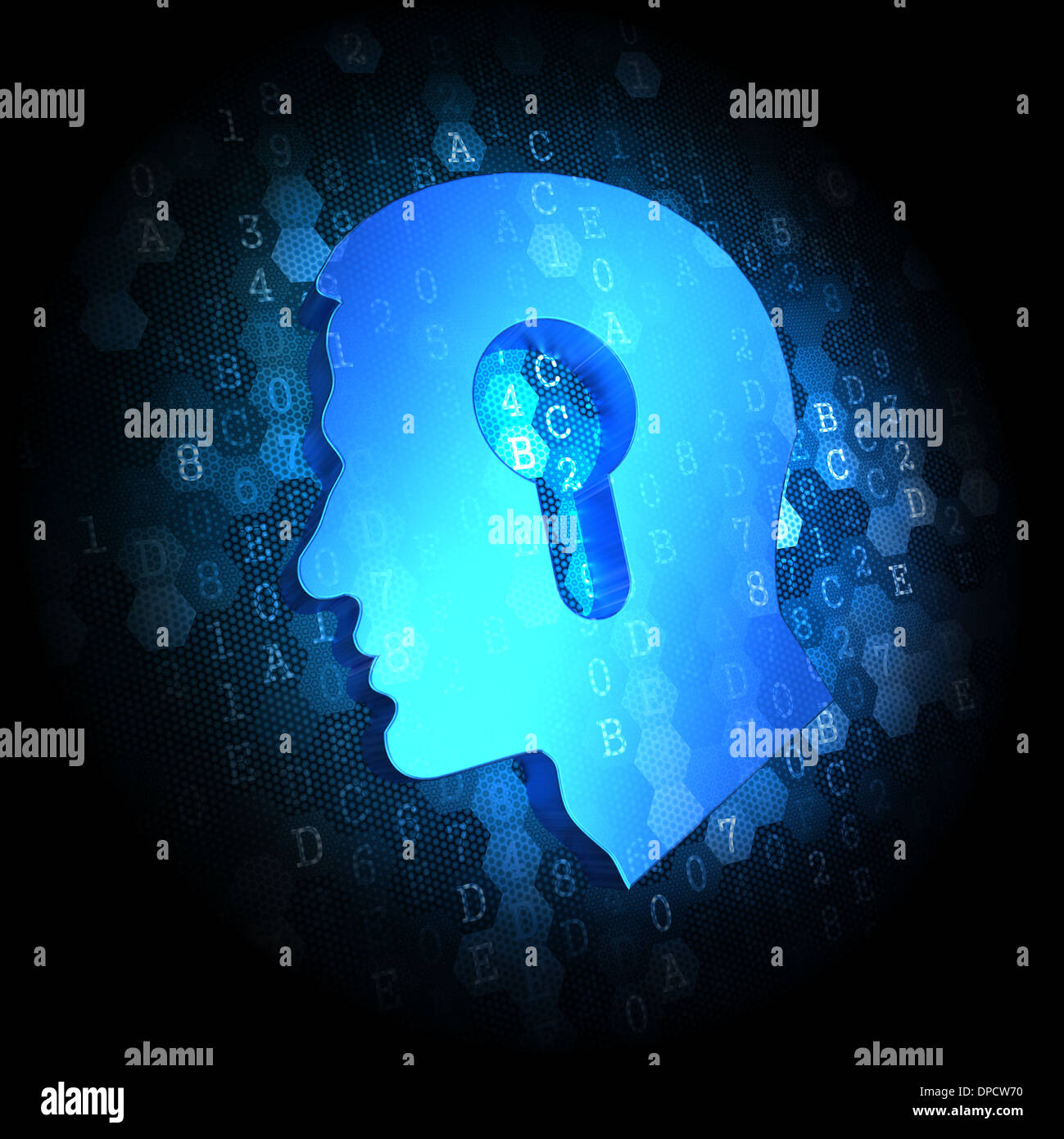 Dark blue head hi-res stock photography and images - Alamy