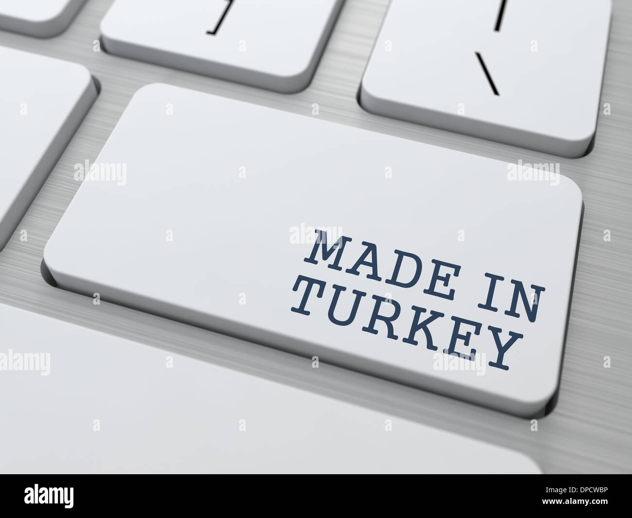 Made in Turkey - Button on White Modern Computer Keyboard Stock Photo ...