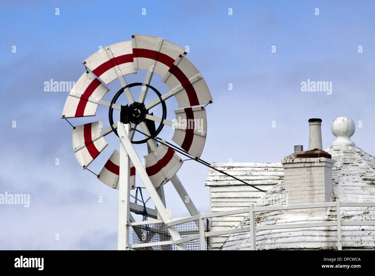 The tail fan on the windmill at Cley next the Sea Stock Photo - Alamy
