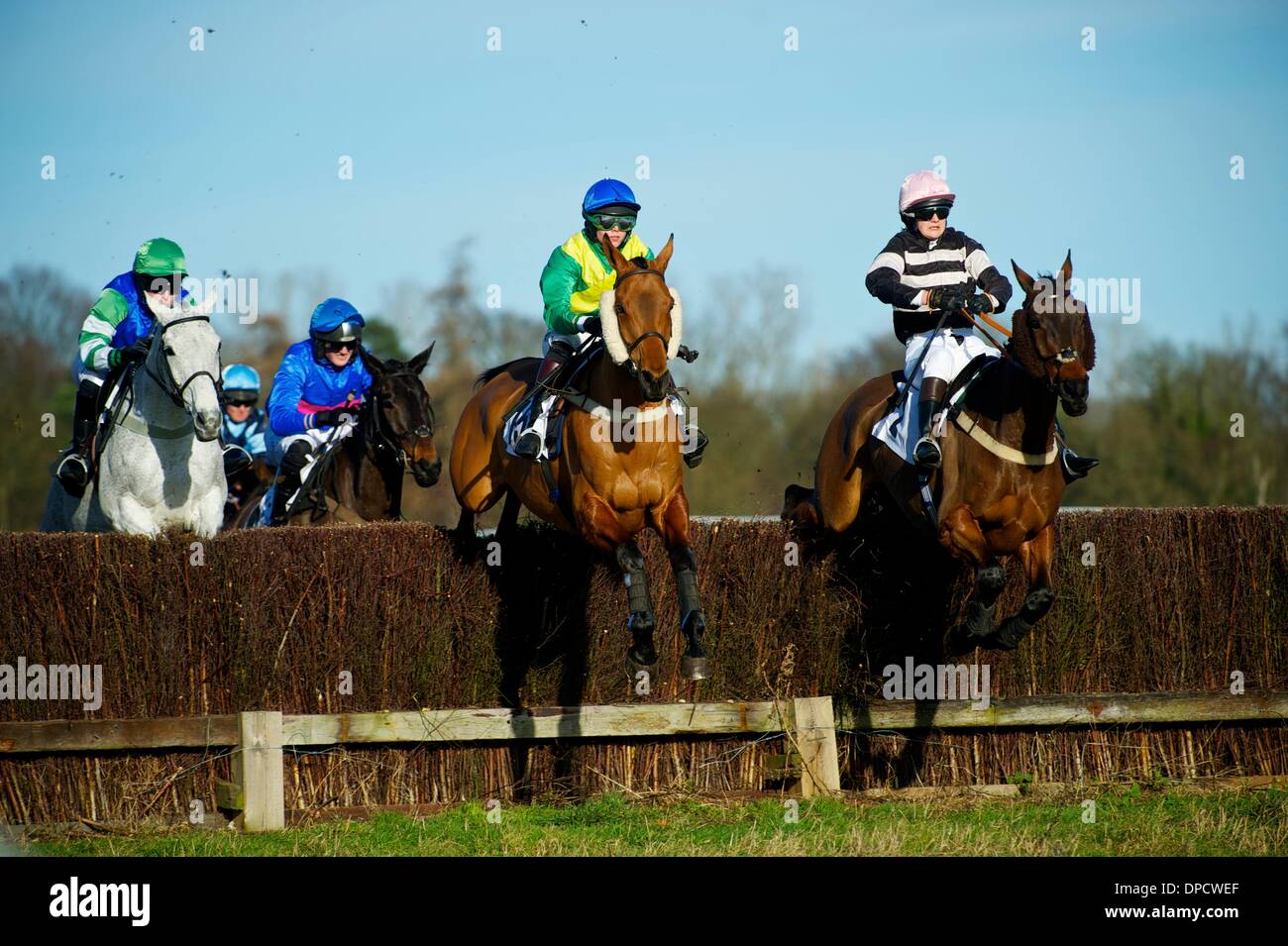 Ampton, Suffolk. Point to Point horse racing from Ampton Racecourse in ...