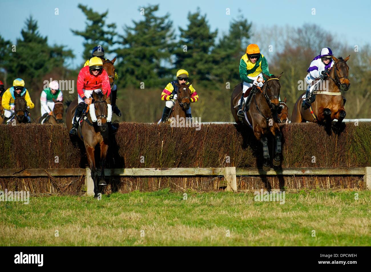 Ampton, Suffolk. Point to Point horse racing from Ampton Racecourse in ...