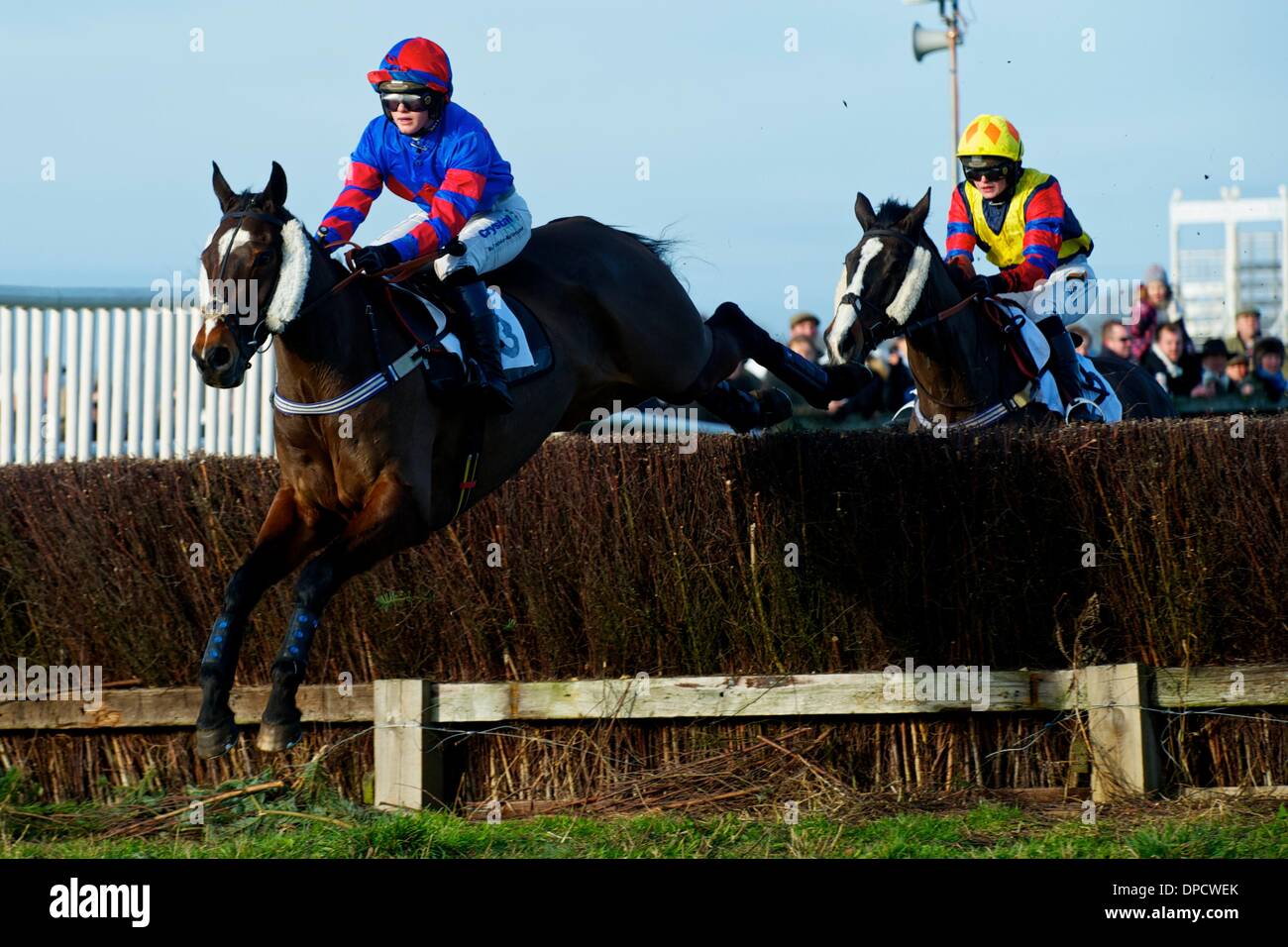 Ampton, Suffolk. Point to Point horse racing from Ampton Racecourse in ...