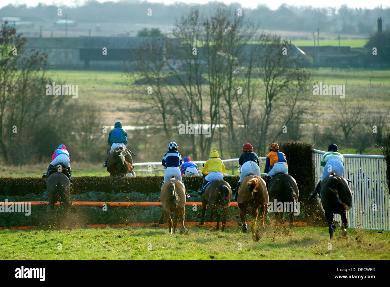 Ampton, Suffolk. Point to Point horse racing from Ampton Racecourse in ...