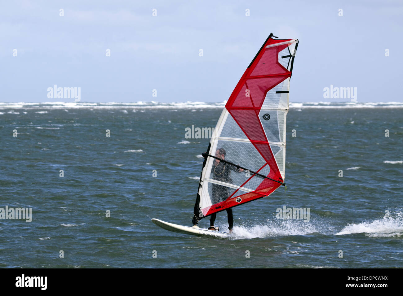Red windsurfer hi-res stock photography and images - Alamy