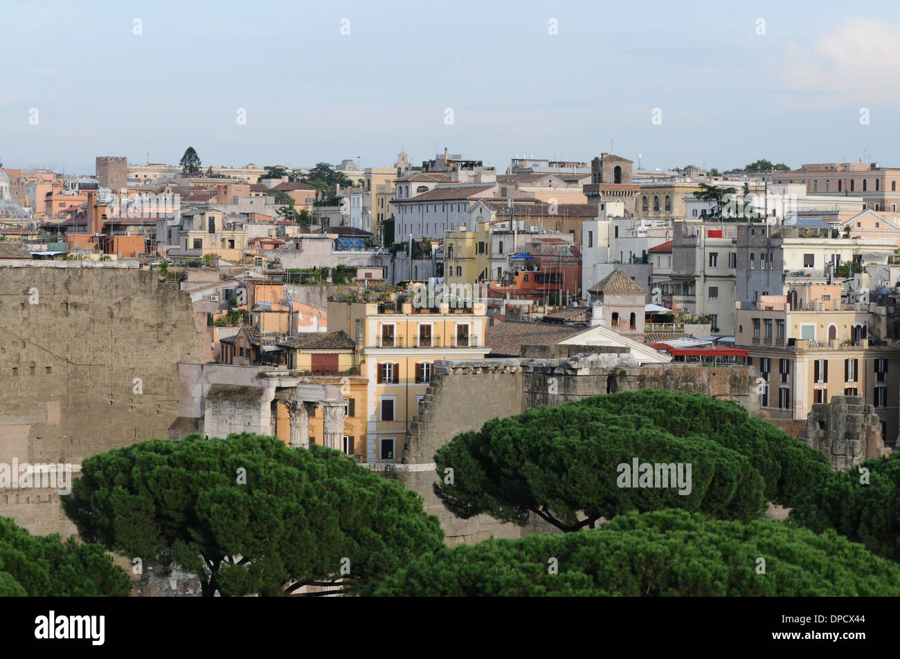 Cityscape of famous streets of Rome, Italy. A view of the unique ...