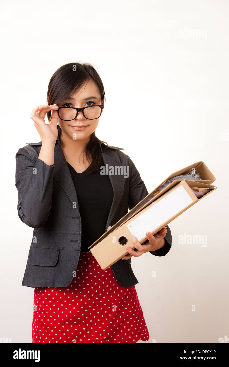 beatiful Asian working woman Stock Photo - Alamy