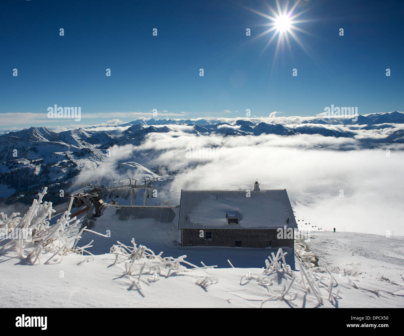 Kitzbuheler Horn summit kitzbuhel Austria Stock Photo - Alamy