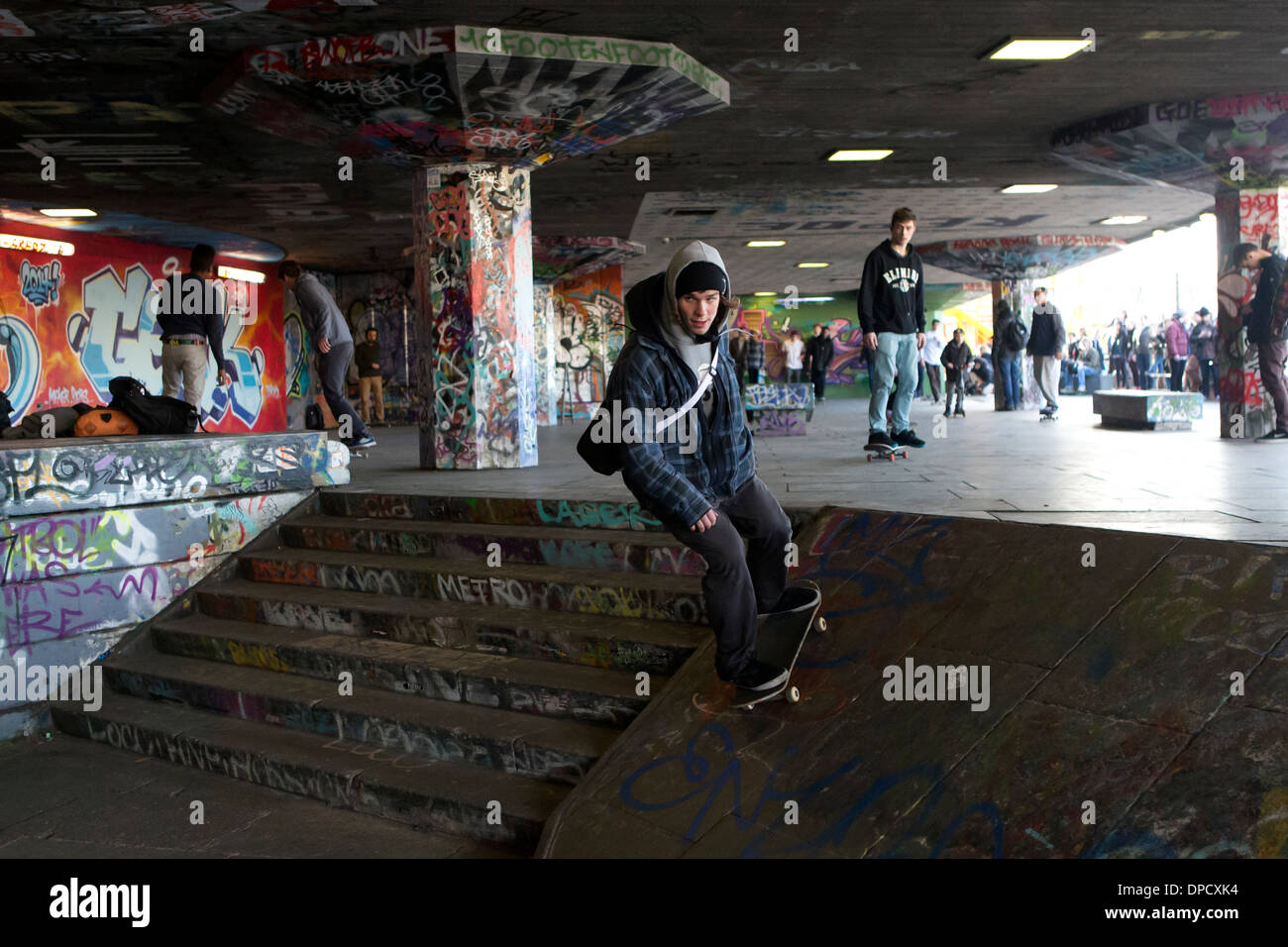 Skateboarder at the Southbank Skatepark, London, UK Stock Photo - Alamy