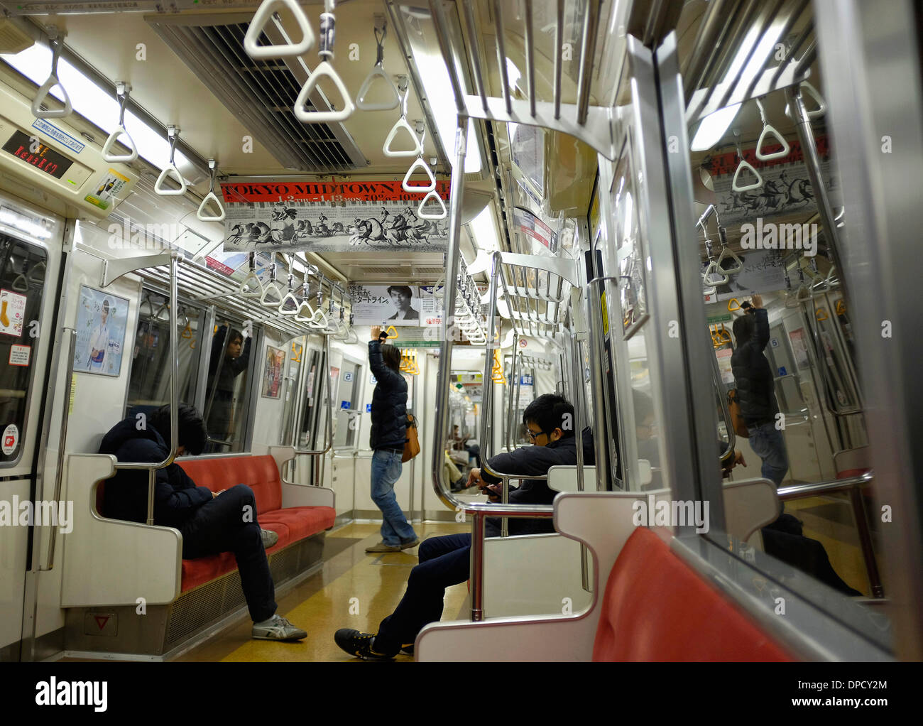 Keio line in the late night, new year's holidays Stock Photo - Alamy