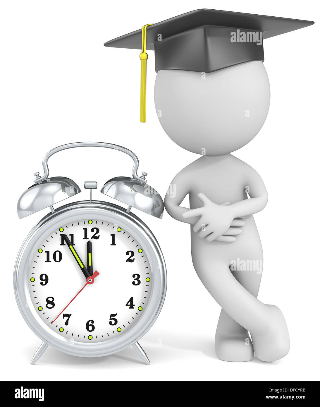 3d small people clock hi-res stock photography and images - Alamy