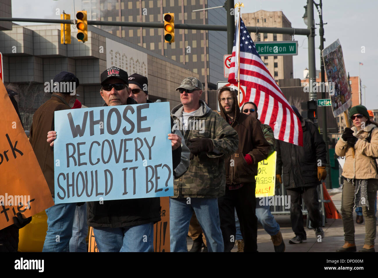 Auto worker protest jobs hi-res stock photography and images - Alamy