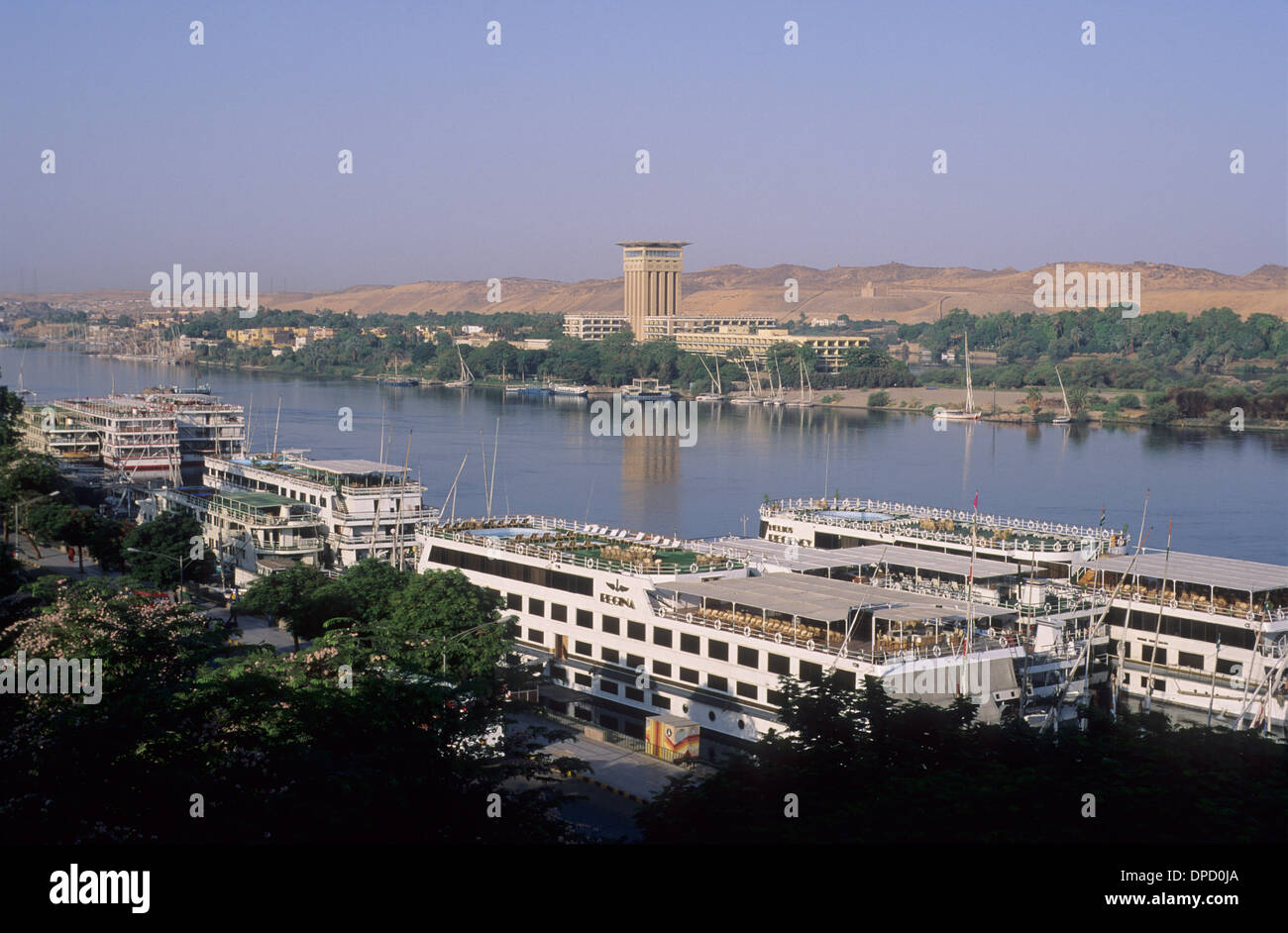 View over the Nile at Aswan, Egypt Stock Photo - Alamy