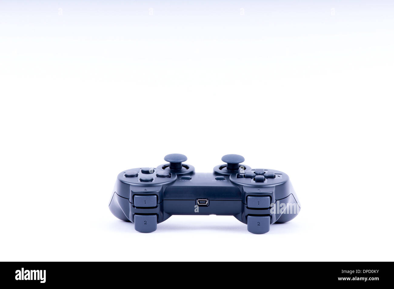 modren day game controller back view on white background with lot of ...