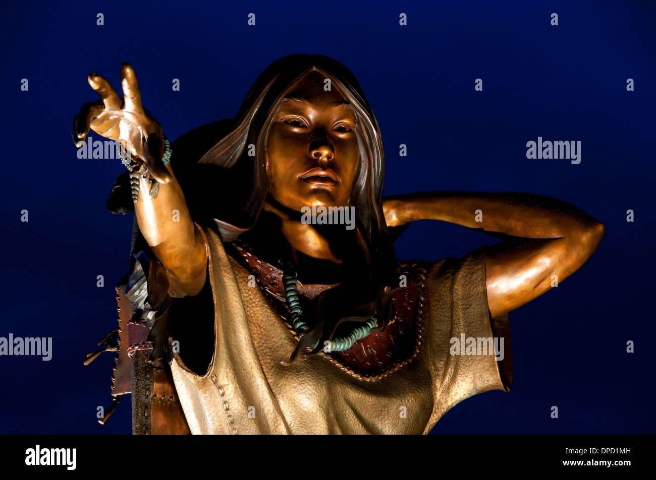 Sacagawea statue, Cascade Locks Marine Park, Cascade Locks, Columbia ...