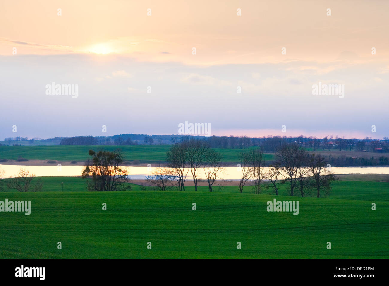 landscape with stream Stock Photo - Alamy