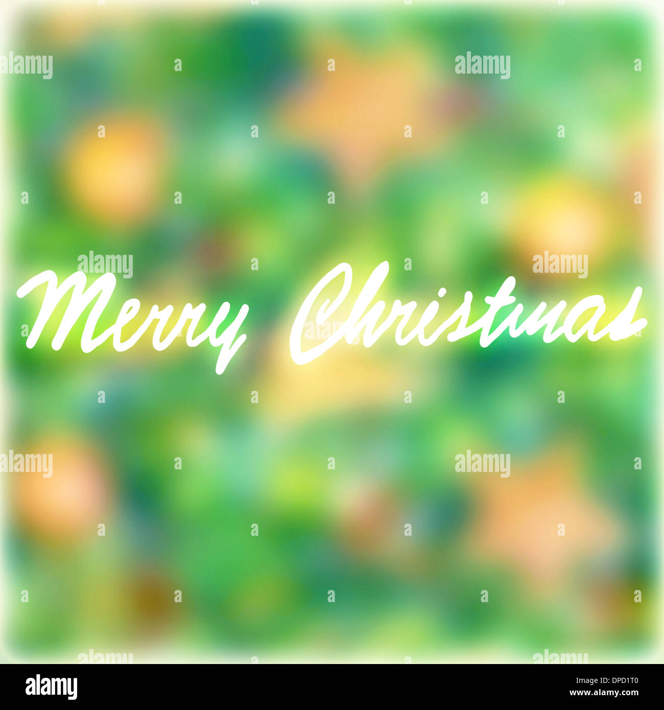 Merry Christmas greeting card, soft focus of pine tree decorate with ...