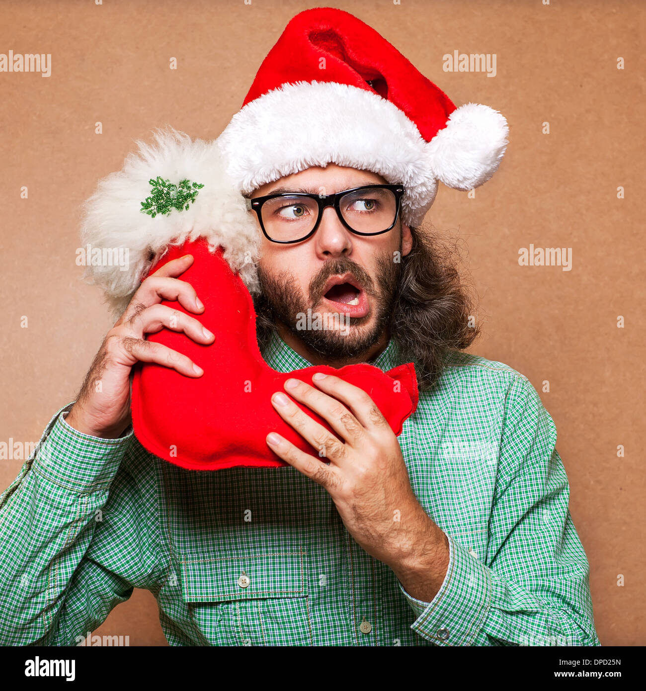 Handsome man dressed santa claus hi-res stock photography and images ...