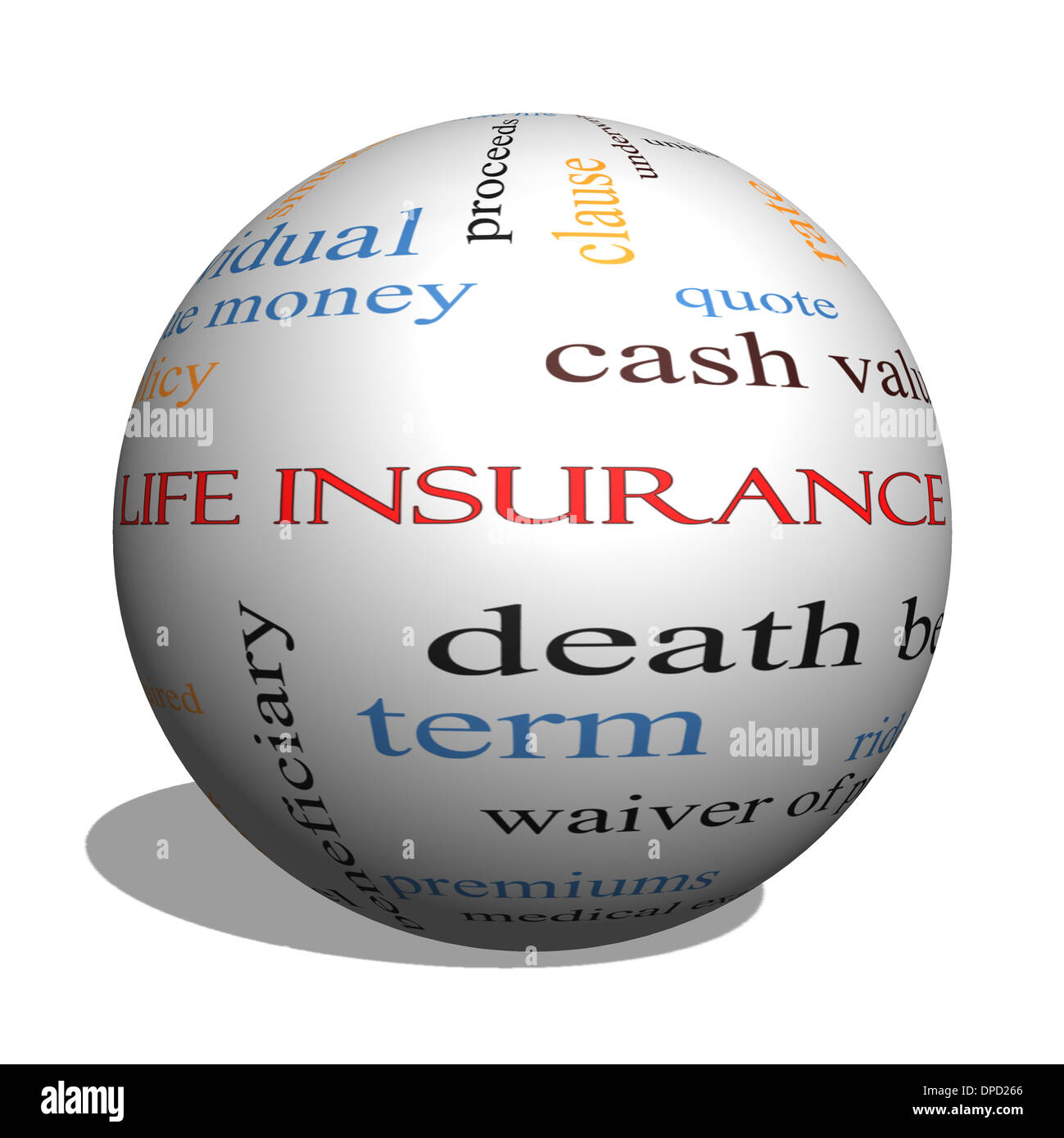 Life Insurance Word Cloud Concept on a 3D Sphere with great terms such ...