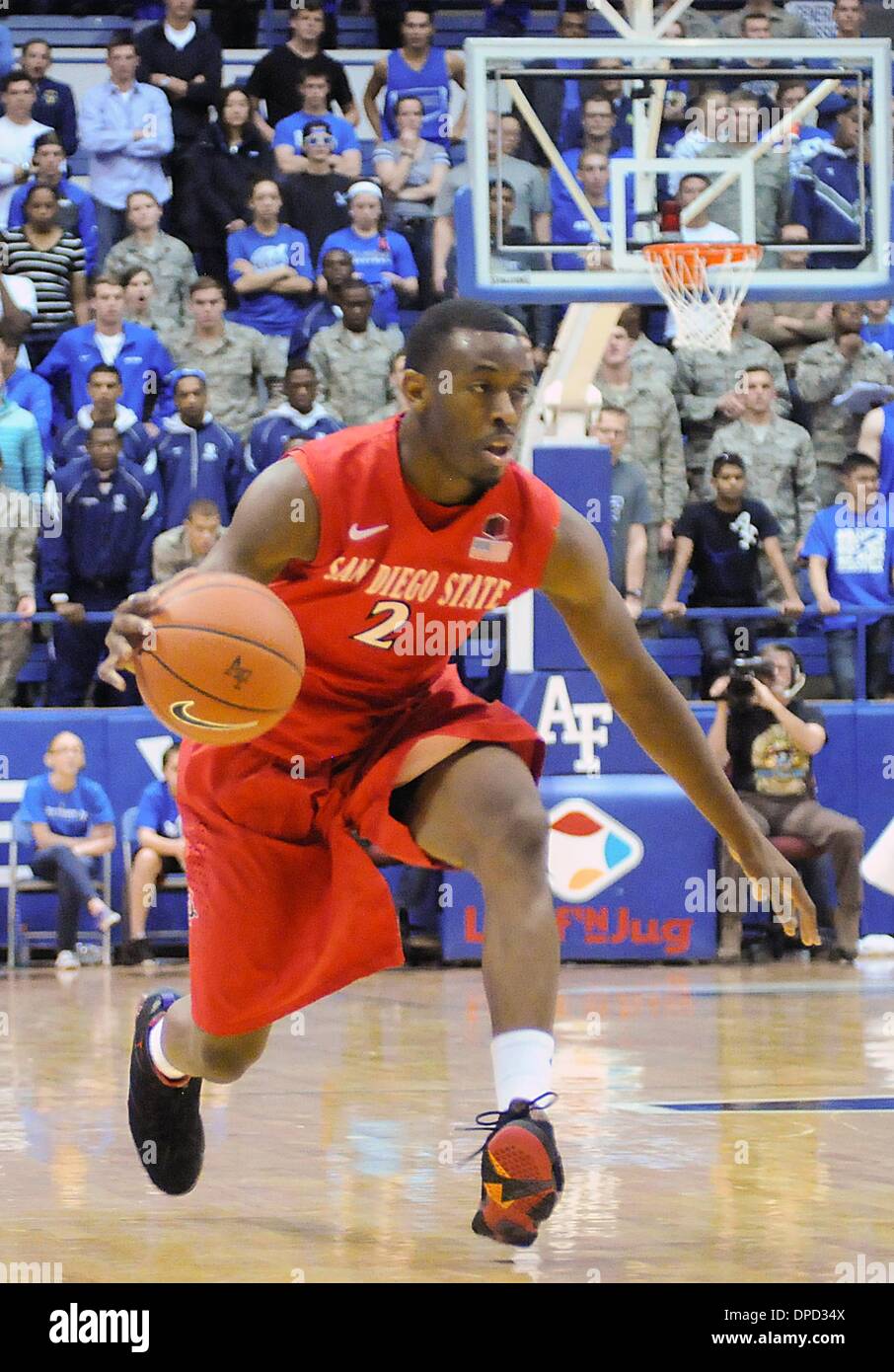 Colorado Springs, Colorado, USA. 12th Jan, 2014. San Diego State guard ...