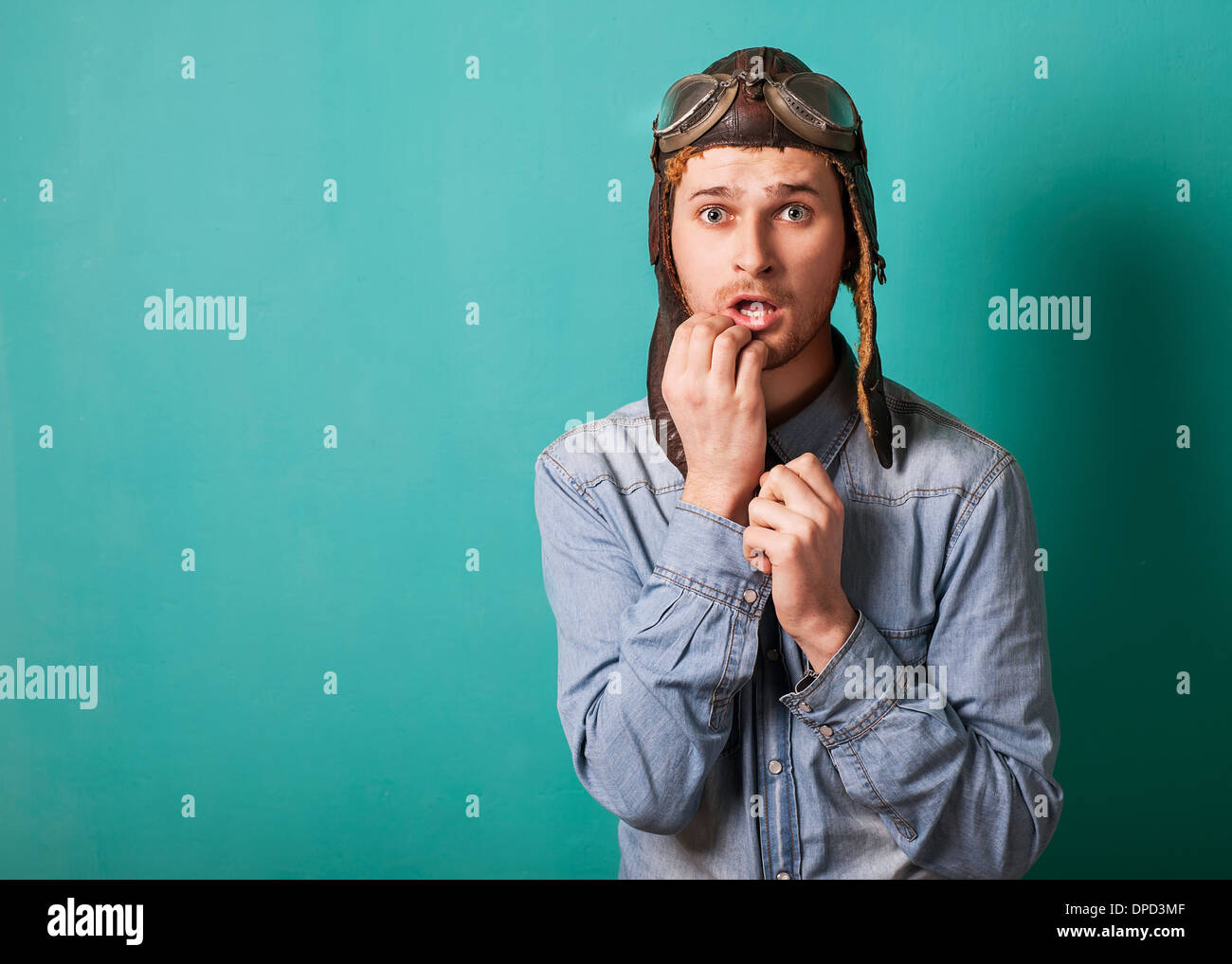 Deep fear of businessman Stock Photo - Alamy