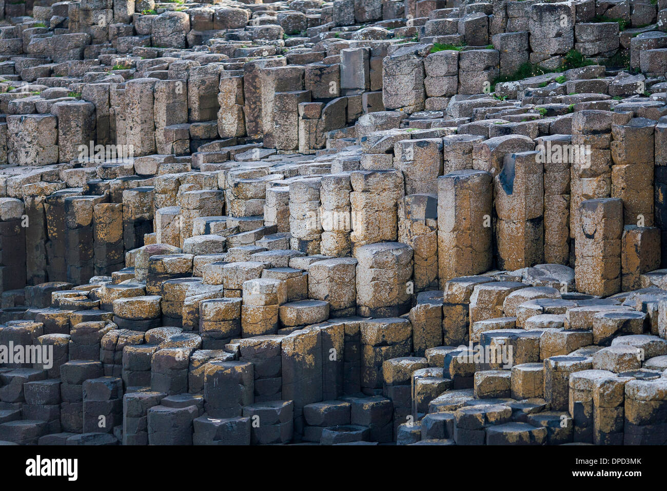 Details of a cluster of the basalt columns that make up the world ...
