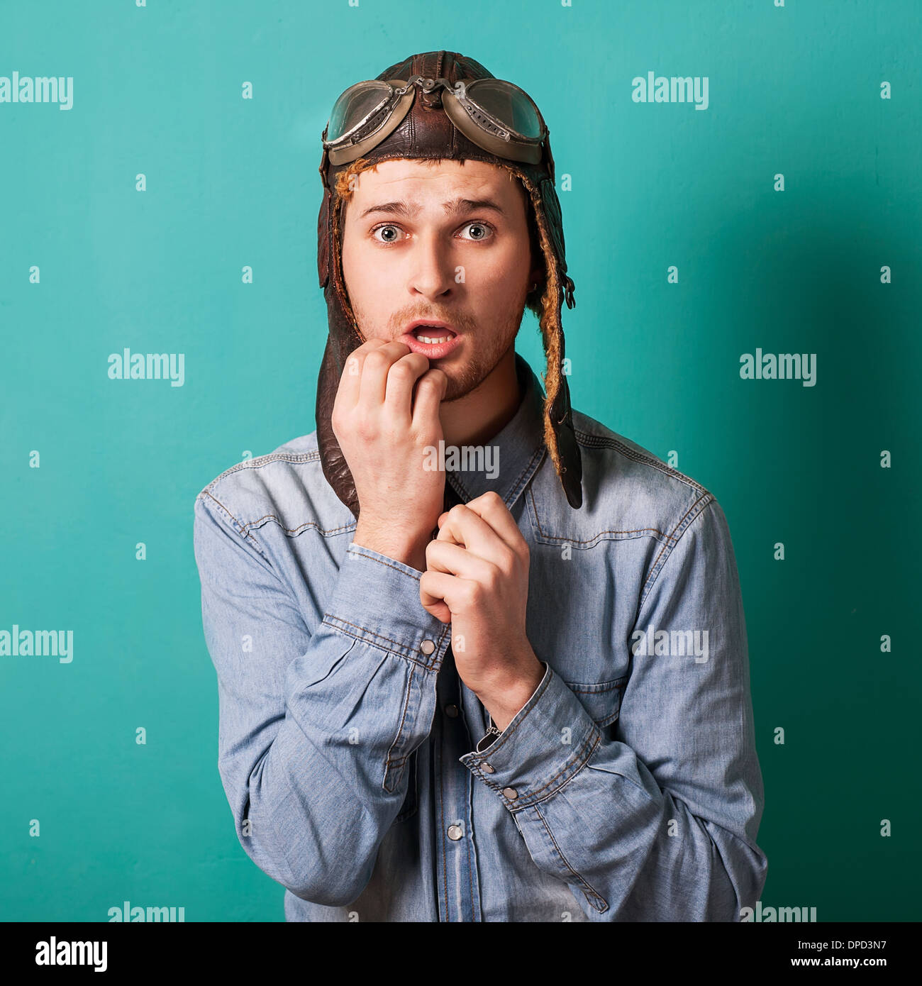 Deep fear of businessman Stock Photo - Alamy