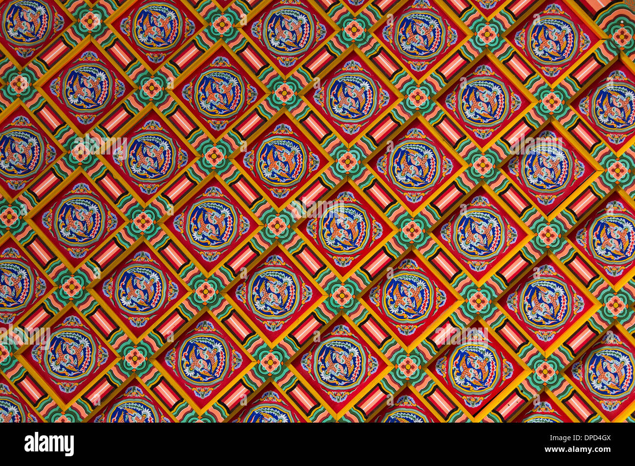 Colorful ceiling patterns in the korean hi-res stock photography and ...