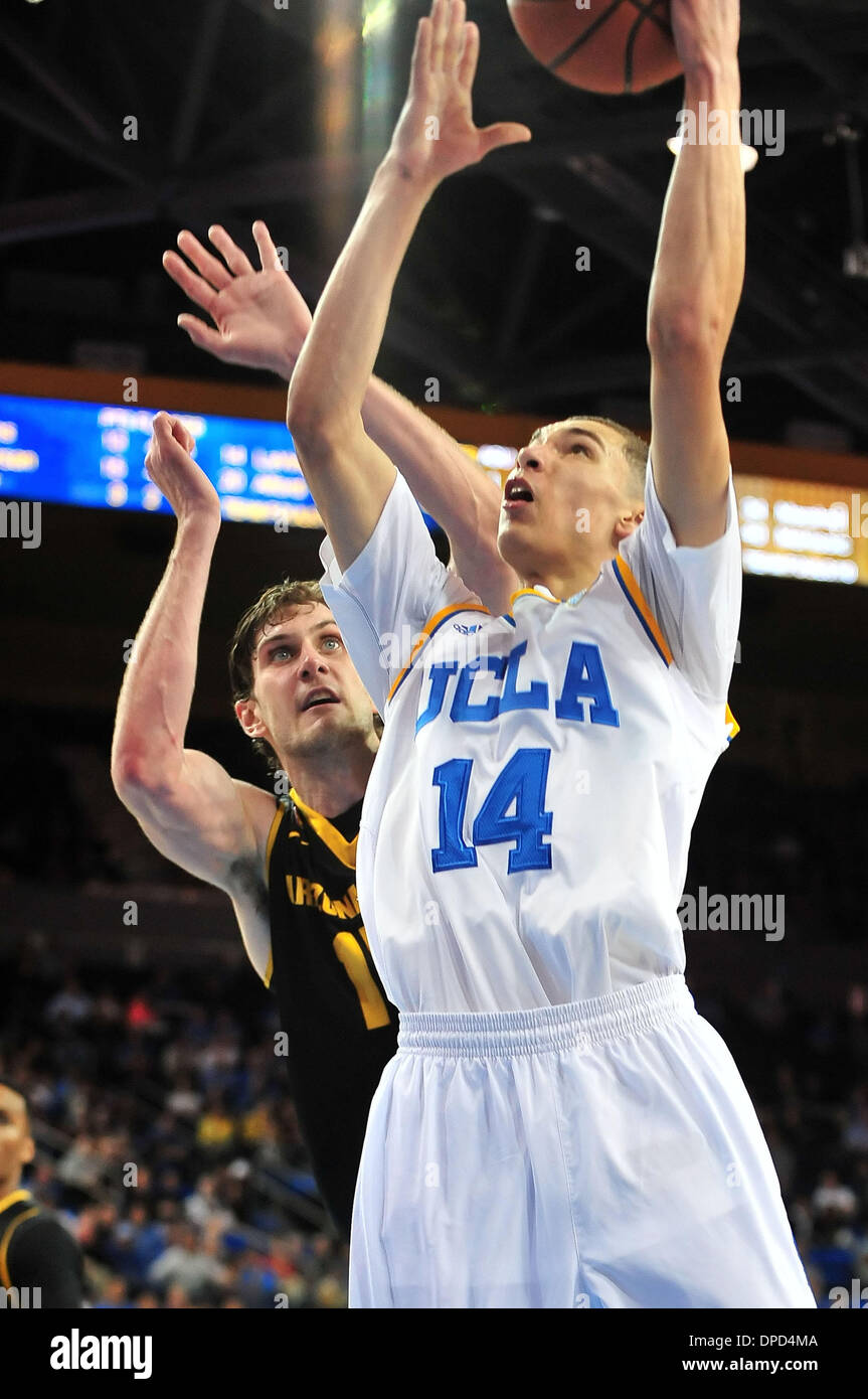 Los Angeles, CA, USA. 12th Jan, 2014. UCLA Bruins guard Zach LaVine #14 ...