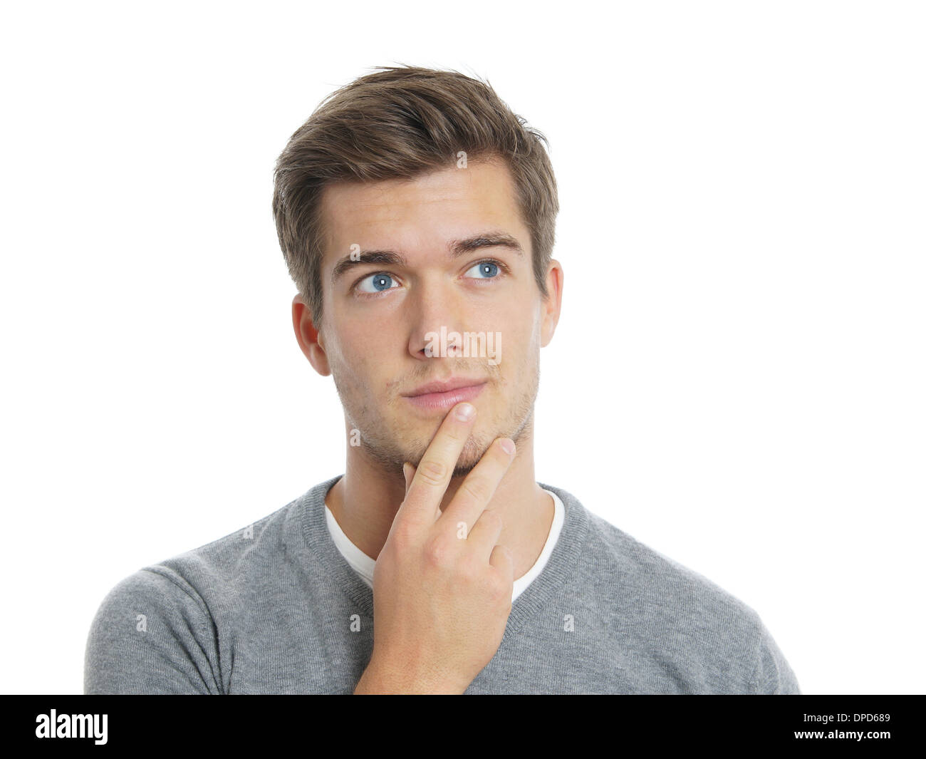 young man thinking Stock Photo - Alamy
