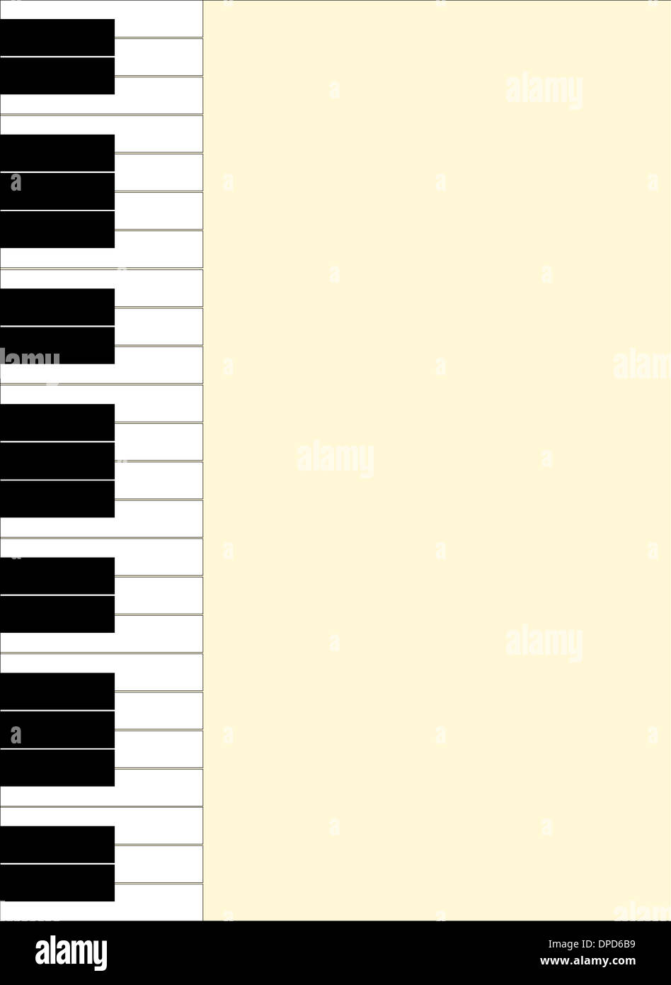 Black and white piano keys set on a parchment background Stock Photo ...
