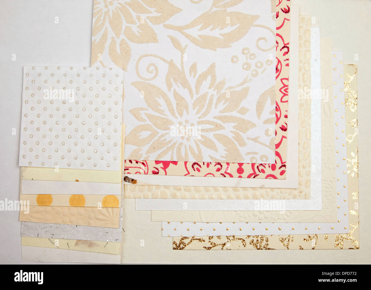 Handmade paper textures assortment Stock Photo - Alamy