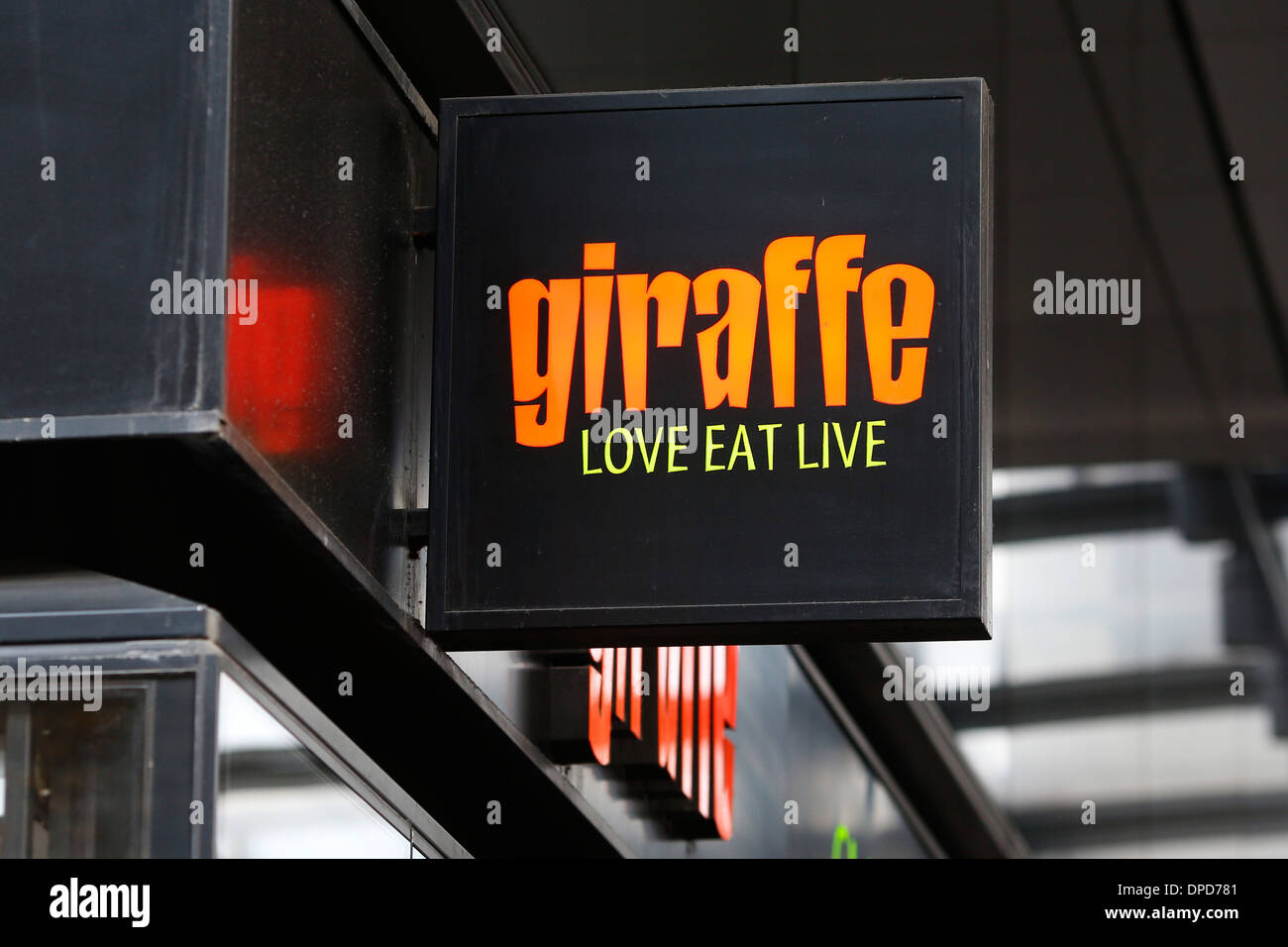 Giraffe restaurant in the city of London Britain Stock Photo - Alamy