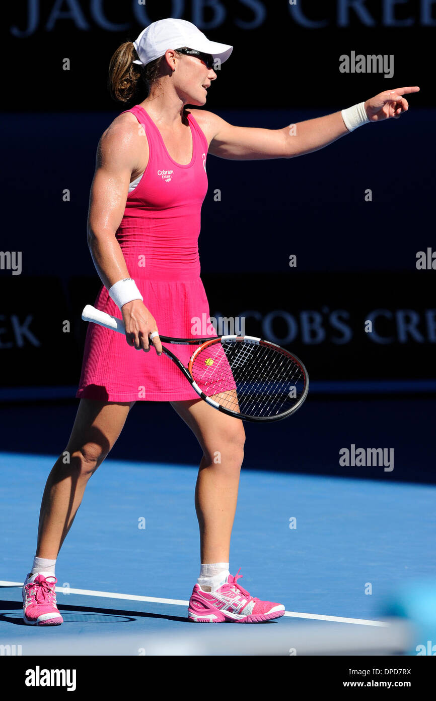 Melbourne, Australia. 13th Jan, 2014. Sam Stosur of Australia in action ...