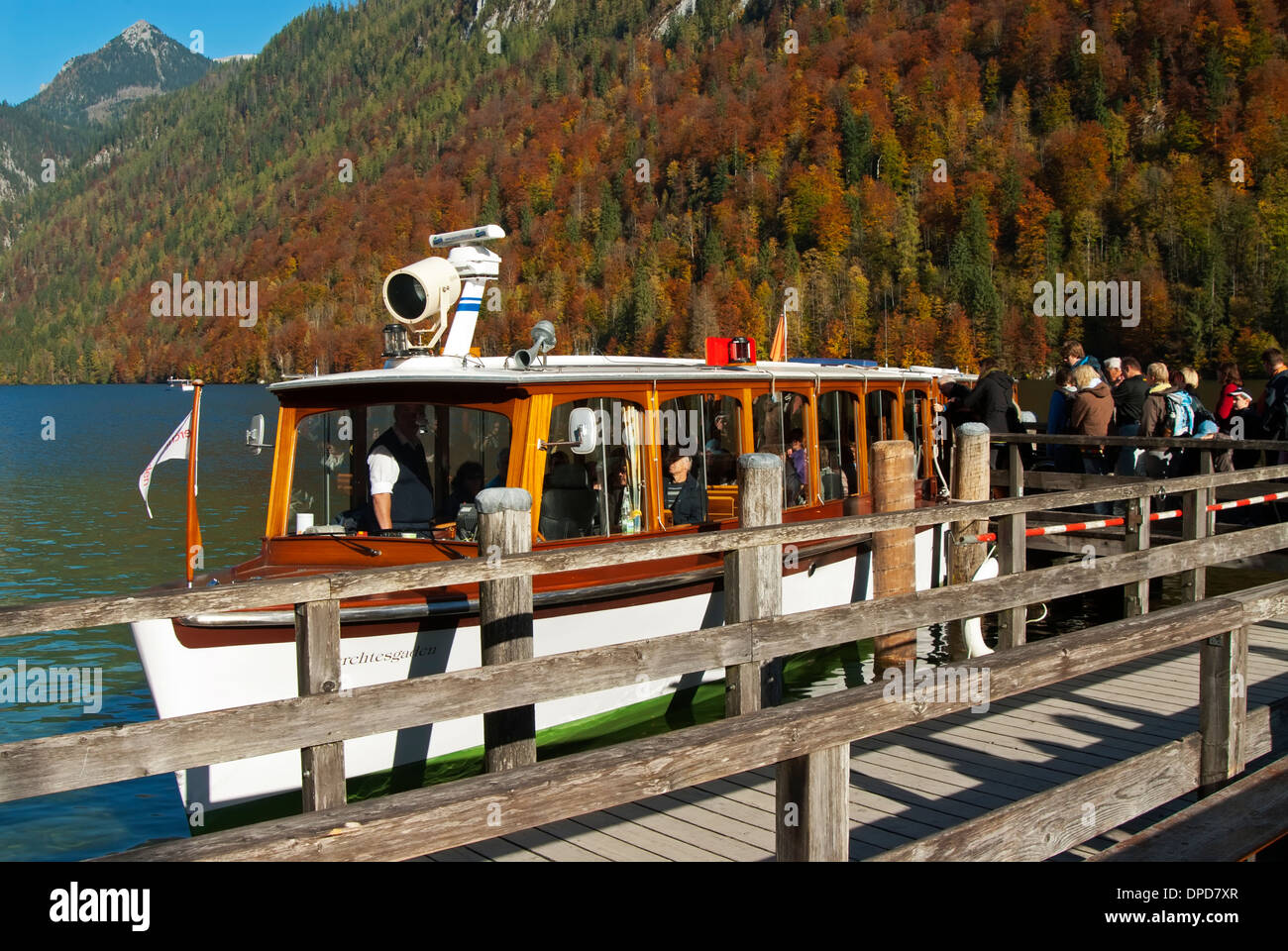 Konigssee lake, Tourist boat, Bavaria, Germany Stock Photo - Alamy