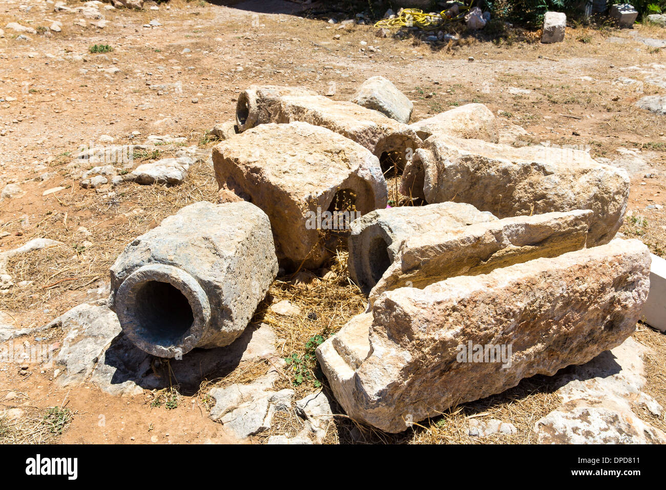 Ruins of old town in Rethymno, Crete, Greece. It largest castle in ...
