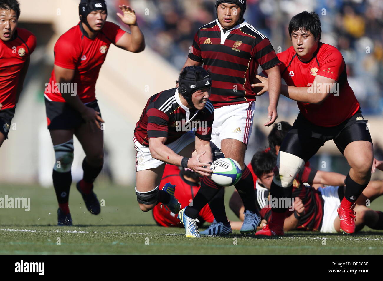 National Stadium, Tokyo, Japan. 12th Jan, 2014. Shokei Kin (Waseda ...