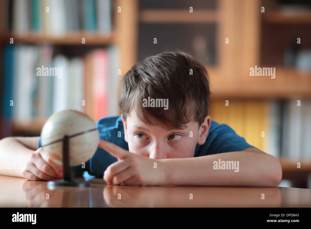 Boy at the home table hi-res stock photography and images - Alamy