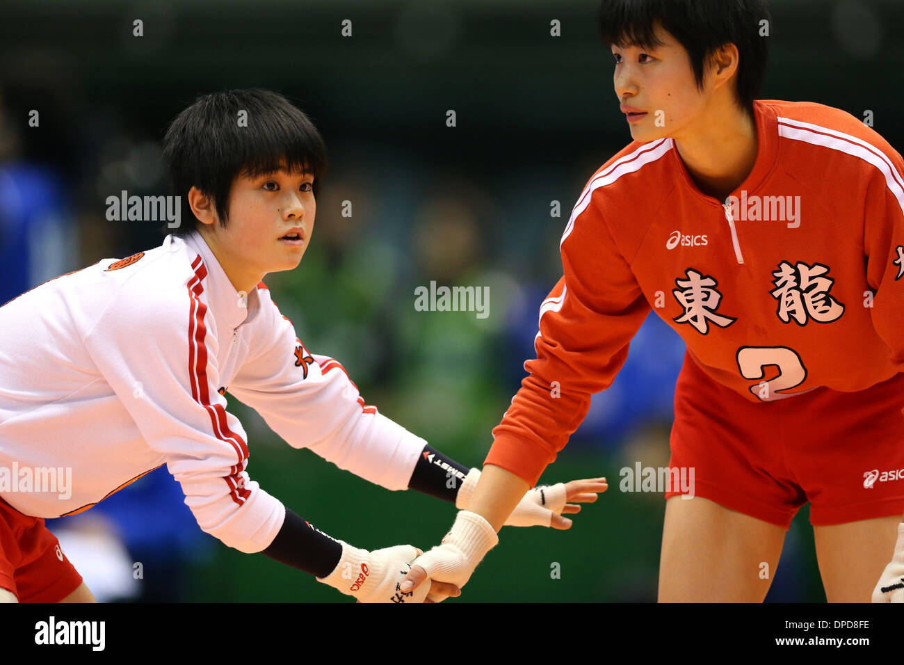 Tokyo Metropolitan Gymnasium, Tokyo, Japan. 12th Jan, 2014. (L-R ...