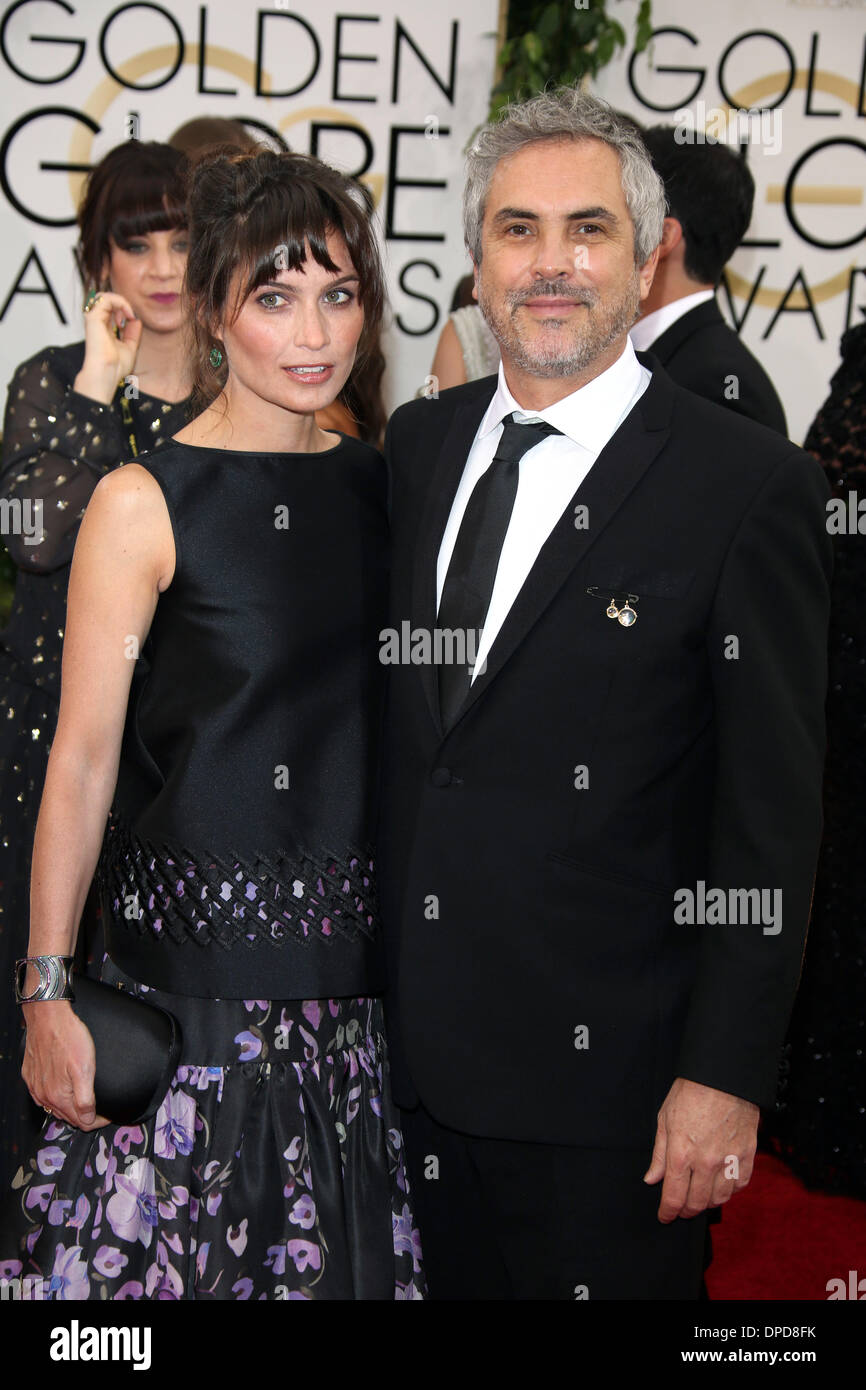Los Angeles, USA. 12th January 2014. Alfonso Cuaron and Sheherazade ...