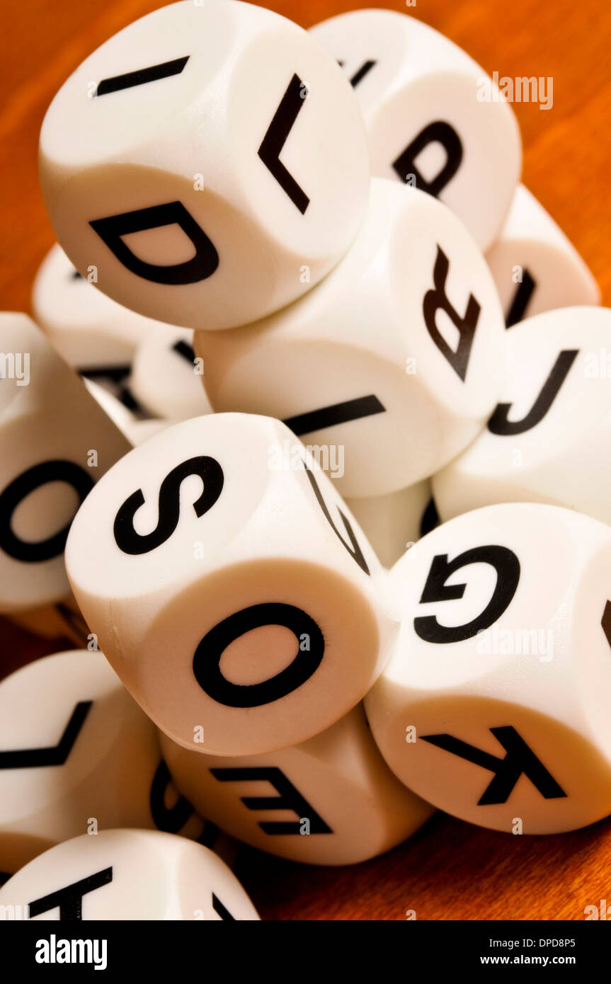cubes with alphabet letters Stock Photo - Alamy