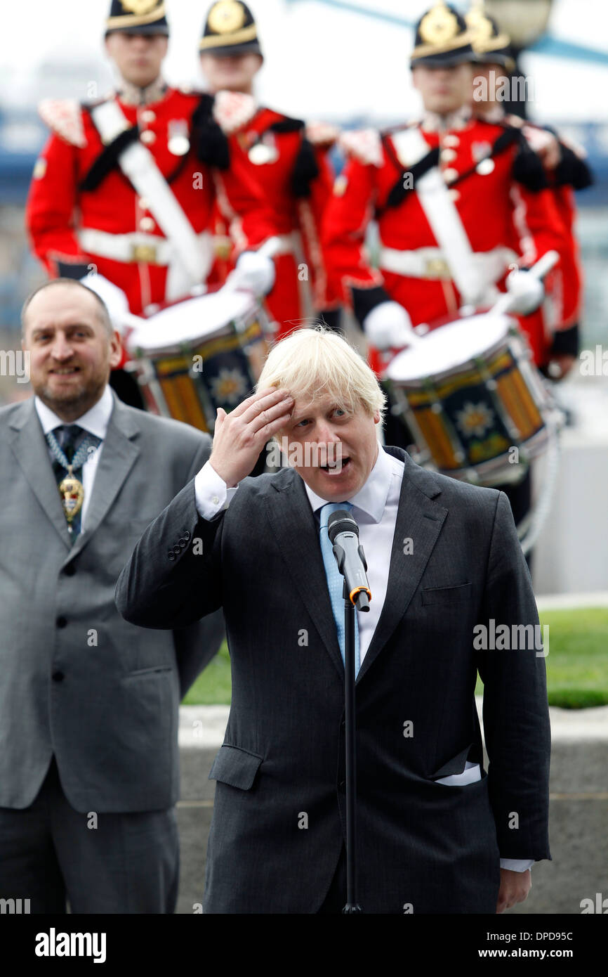 London Mayor Boris Johnson attands an armed forces flag raising ...