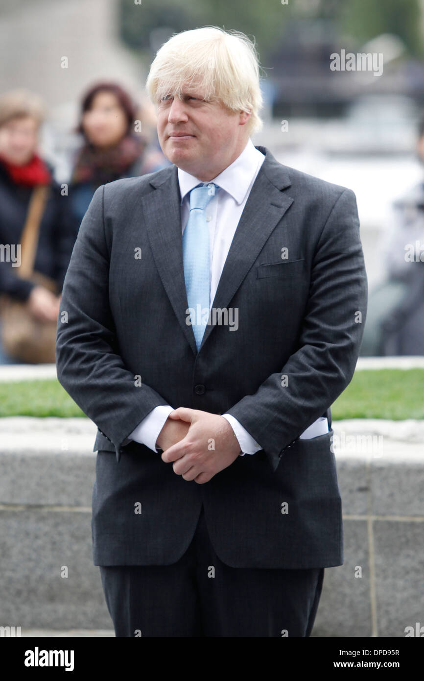 London Mayor Boris Johnson attands an armed forces flag raising ...