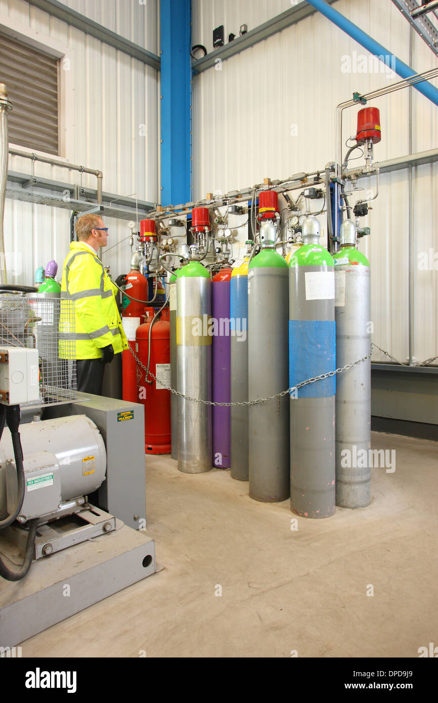 Gas Cylinder Industry Stock Photo - Alamy