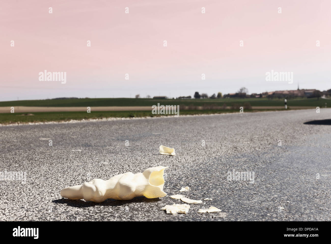 Easter Bunny killed by car Stock Photo - Alamy