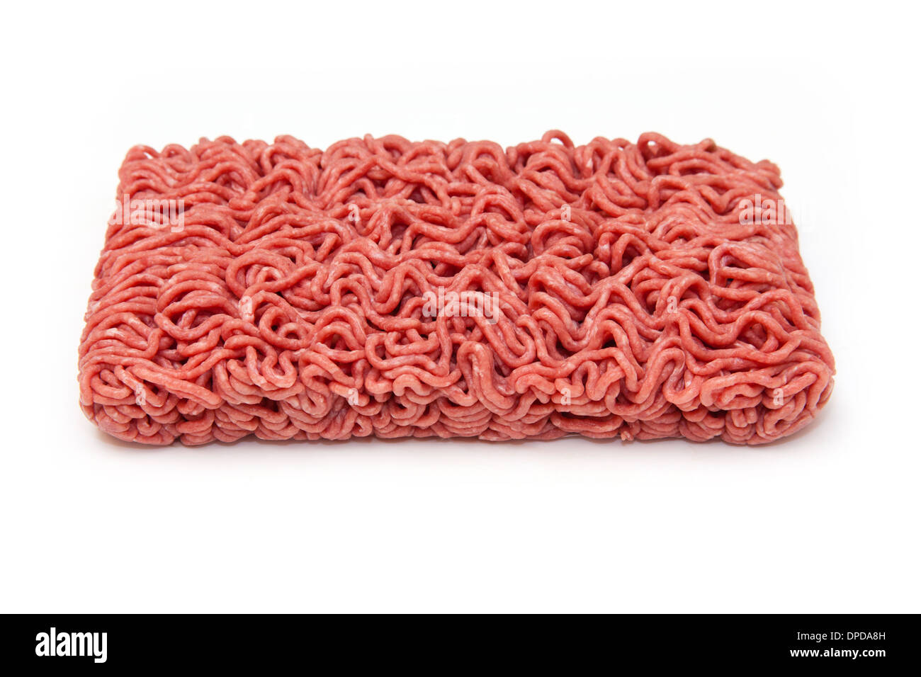 Block of Minced beef (500g) isolated on a white studio background Stock ...