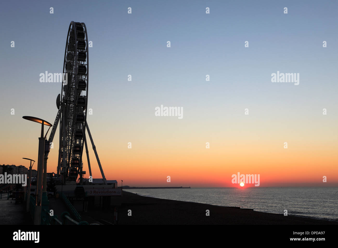 Dawn colours, Brighton Promenade, Brighton & Hove, Sussex County ...