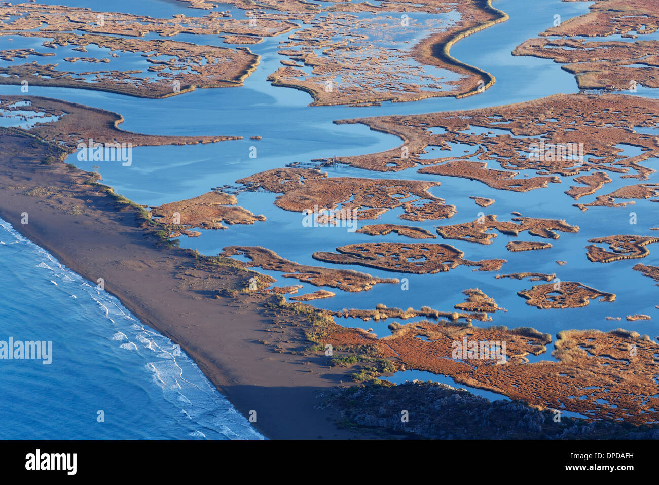 Turkey, Dalyan, Iztuzu beach with Dalyan Delta Stock Photo - Alamy
