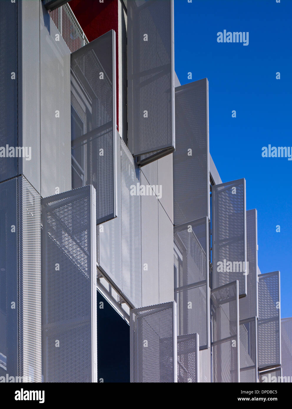 Metal shutters and ventilation on facade of Cherokee Lofts, Los Angeles ...