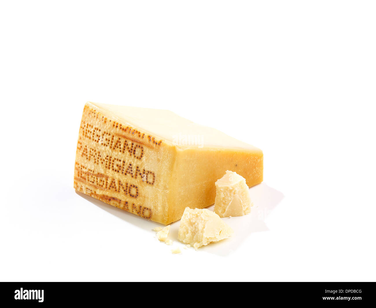 Pieces of parmesan cheese, studio shot Stock Photo - Alamy